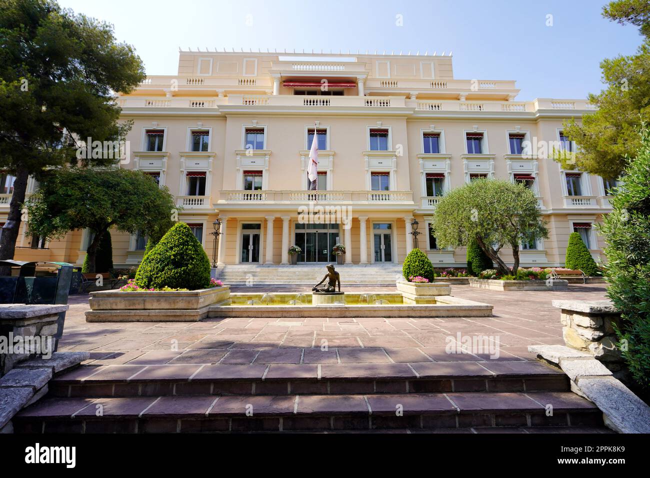 MONACO-VILLE, MONACO - JUNE 18, 2022: Facade of the official residence ...