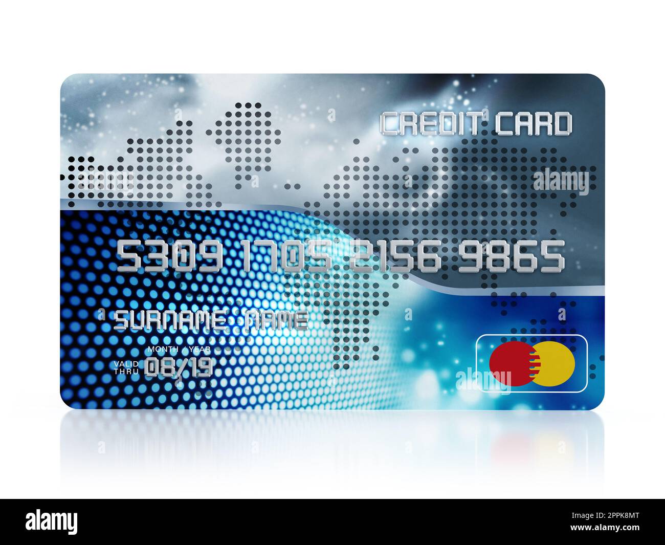Generic credit card isolated on white background. 3D illustration Stock ...