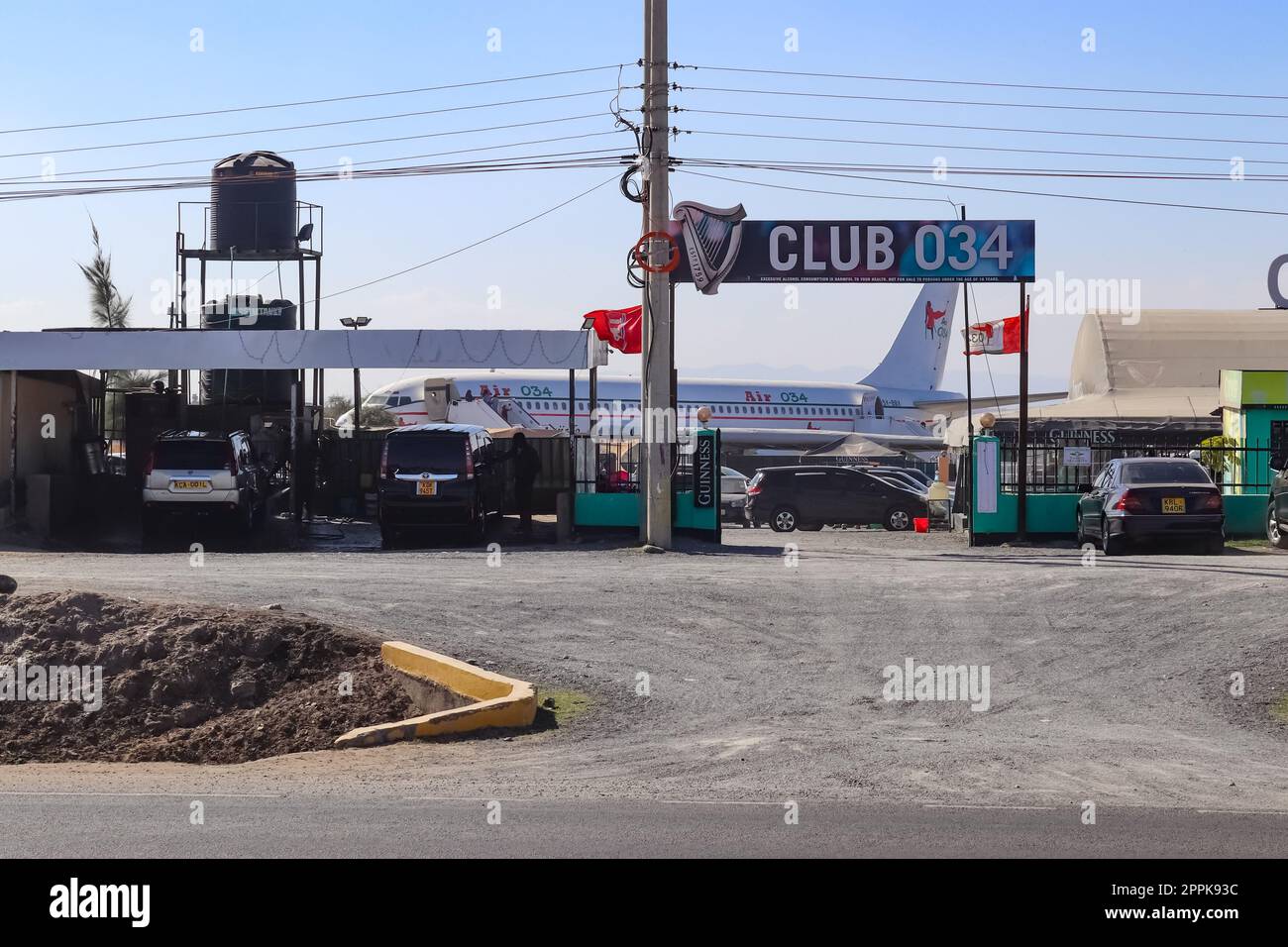 Kitengela, Kenya - 22 January 2023: The streets of Kitengela, a small ...