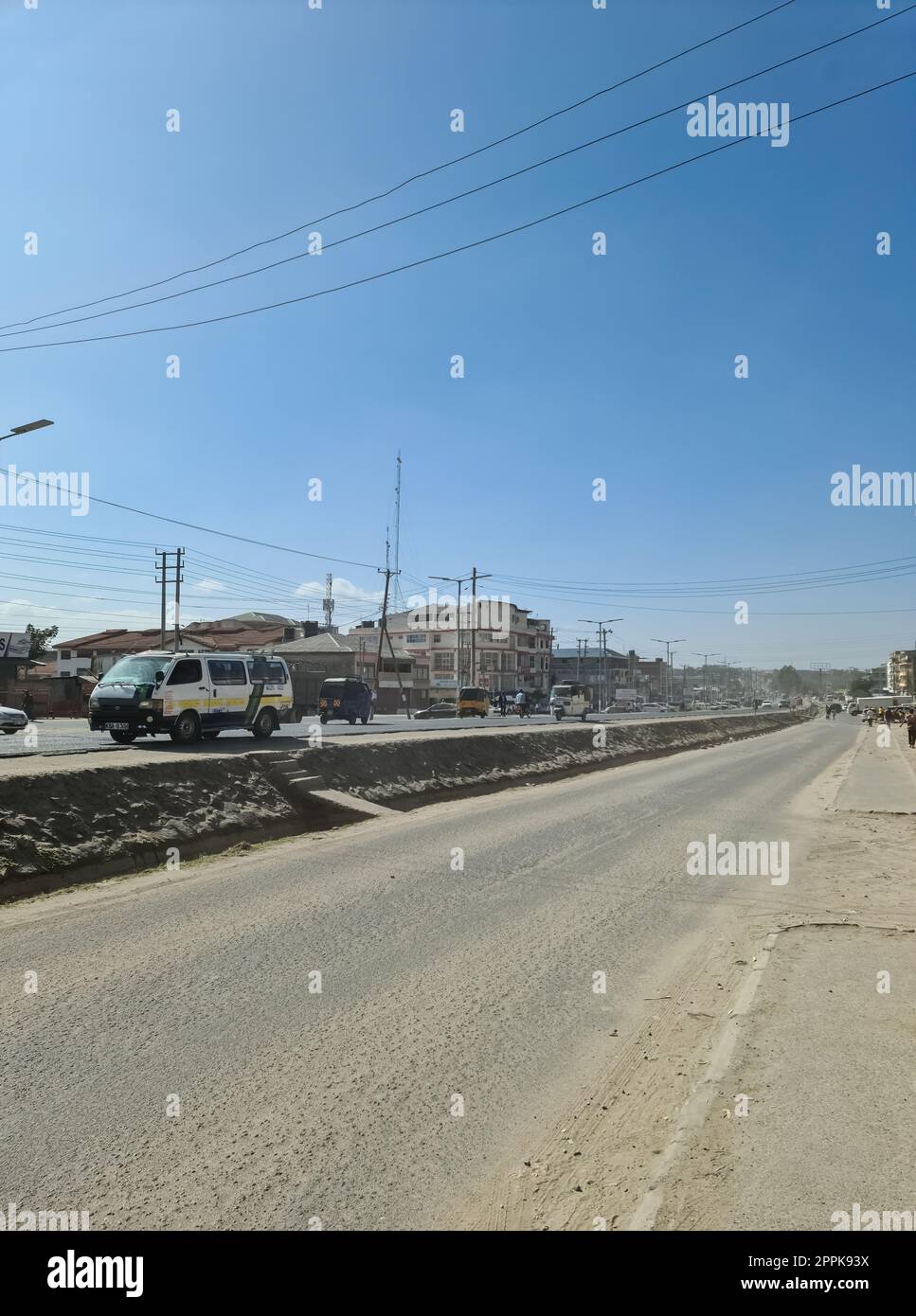 Kitengela, Kenya - 22 January 2023: The streets of Kitengela, a small ...