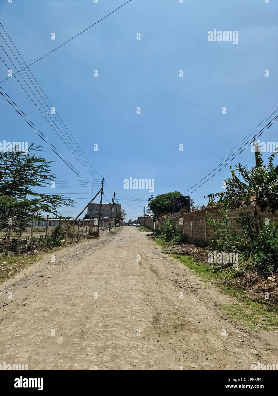 Kitengela, Kenya - 22 January 2023: The streets of Kitengela, a small ...