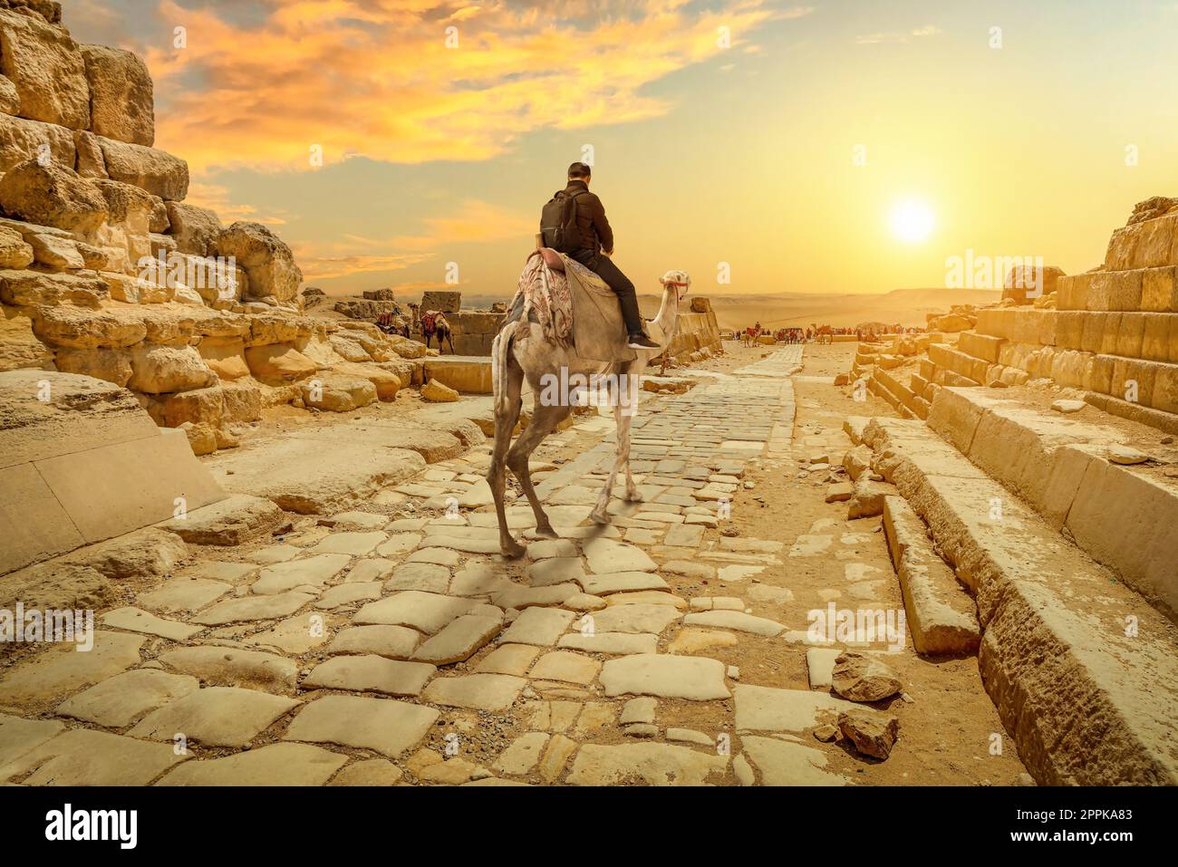 Egypt at the sunset Stock Photo - Alamy