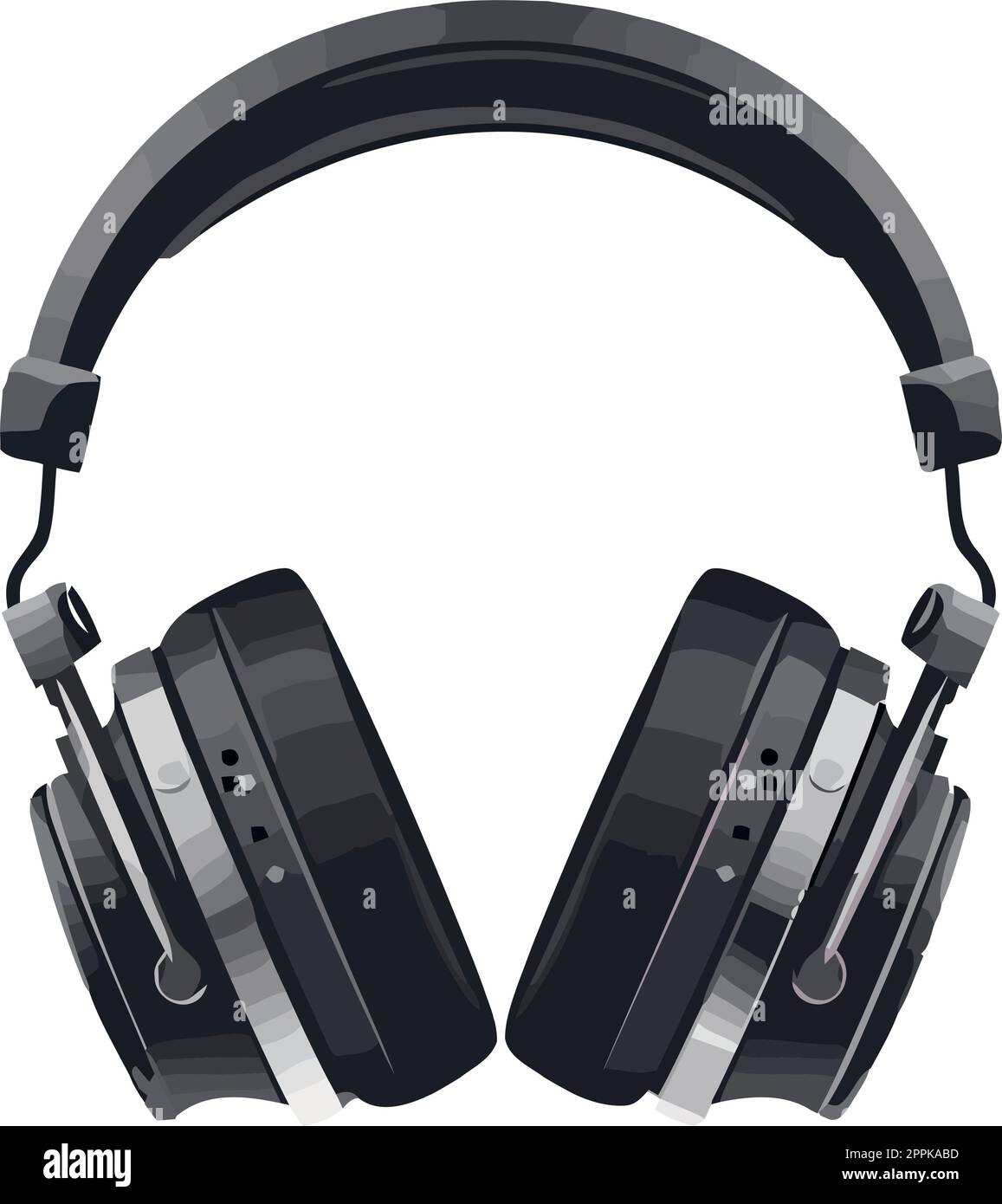 Modern headphones in black Stock Vector Image & Art - Alamy