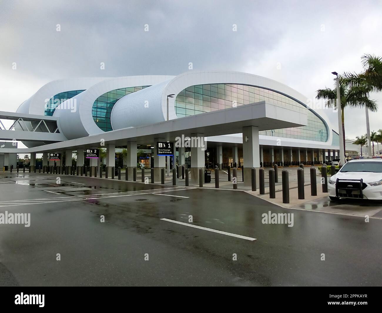 Miami, USA - April 23, 2022: NCL Norwegian Cruise liner Terminal at ...