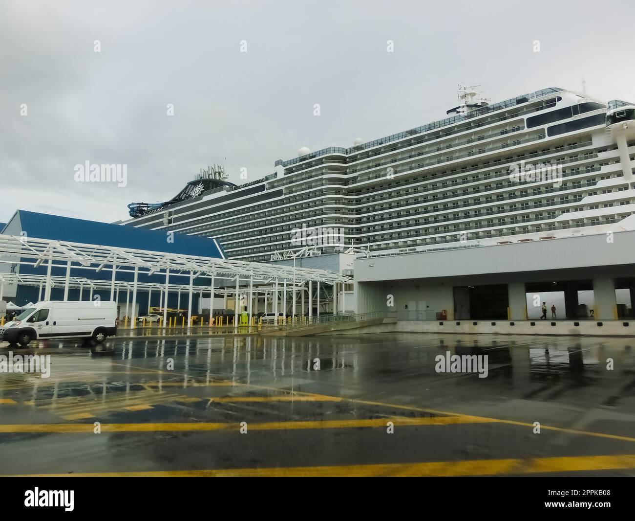 Miami, Florida, USA - April 23, 2022: Port of Miami with cruise ships ...