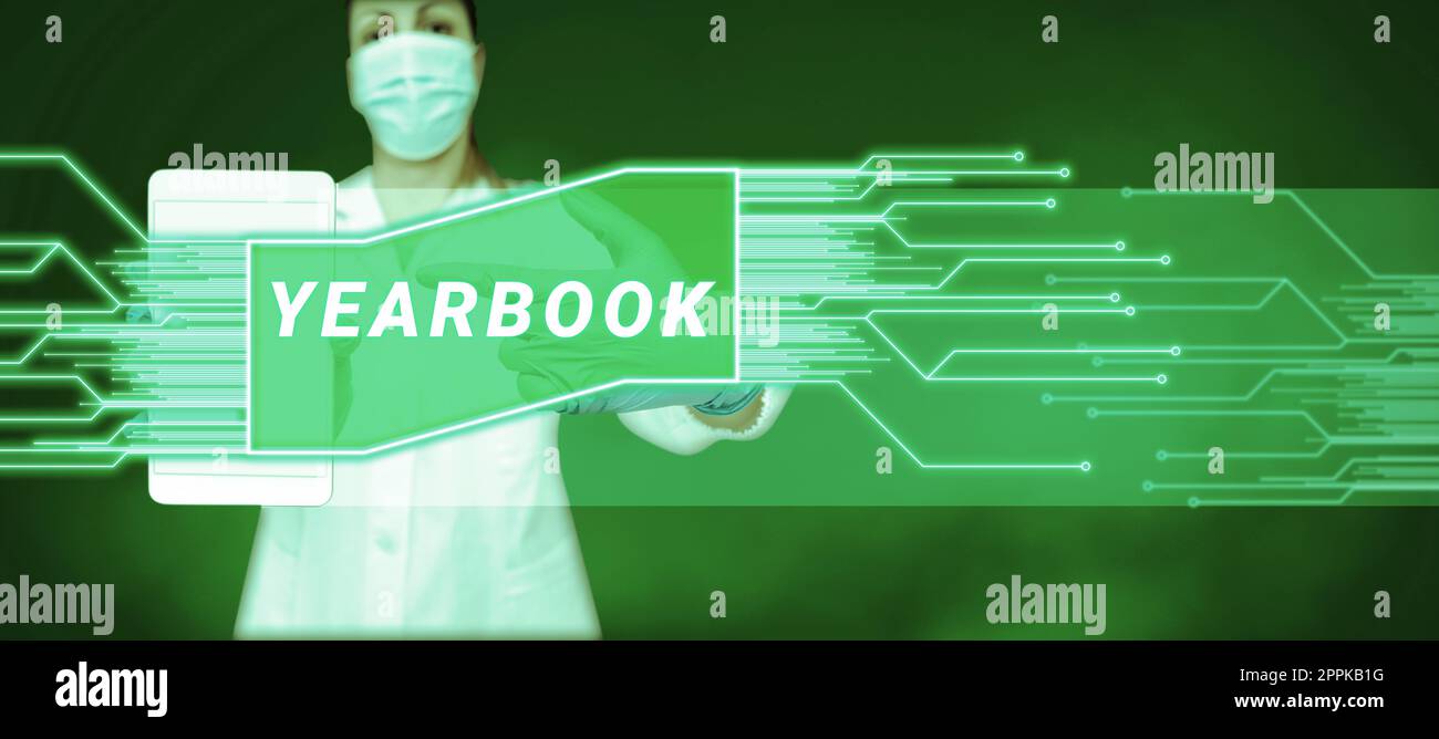 Writing displaying text Yearbook, Concept meaning publication compiled ... Writing displaying text Yearbook, Concept meaning publication compiled ...