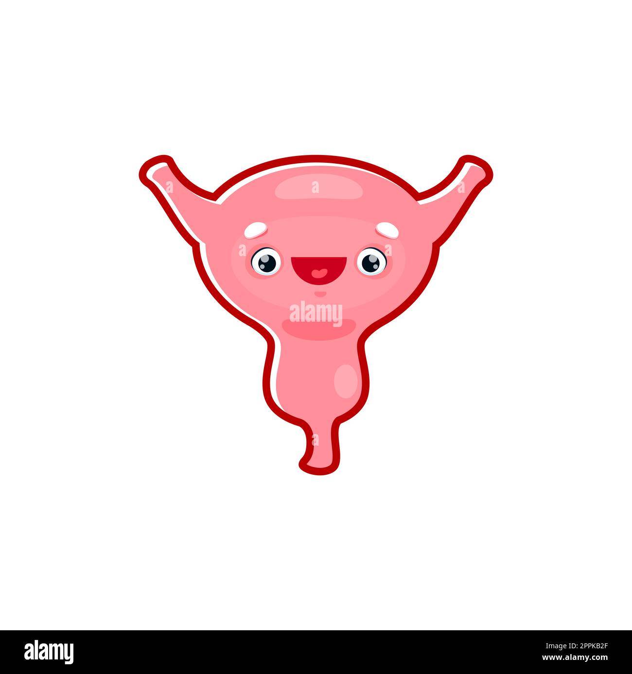 Cartoon bladder human body organ character. Vector healthy urinary ...
