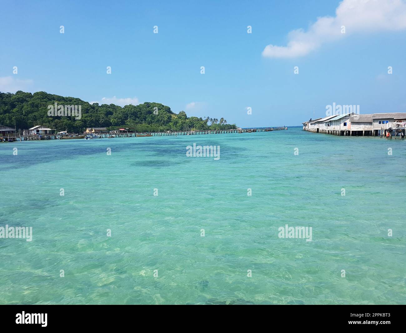 Beautiful water of Trikora Beach in Tg Pinang, Indonesia Stock Photo ...