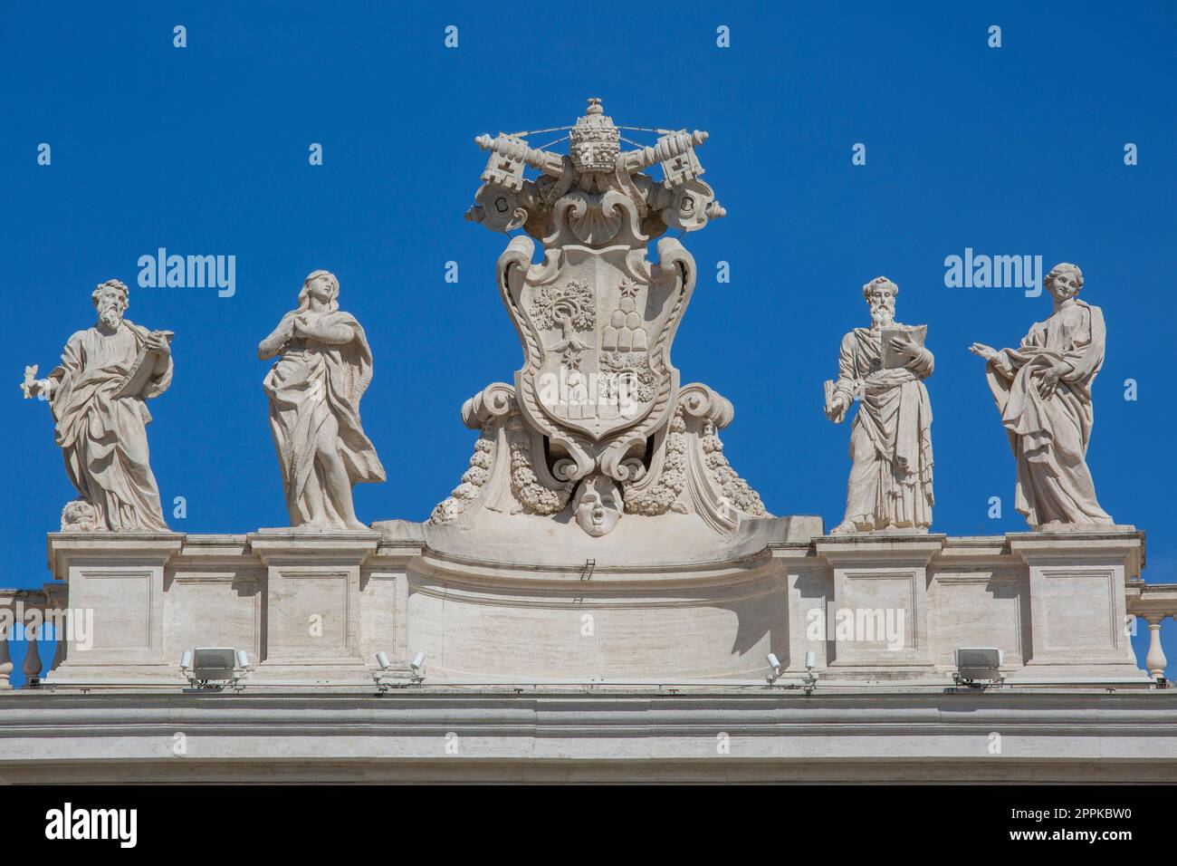 Coats of arms of the Holy See and Vatican City, Vatican, Rome, Italy ...