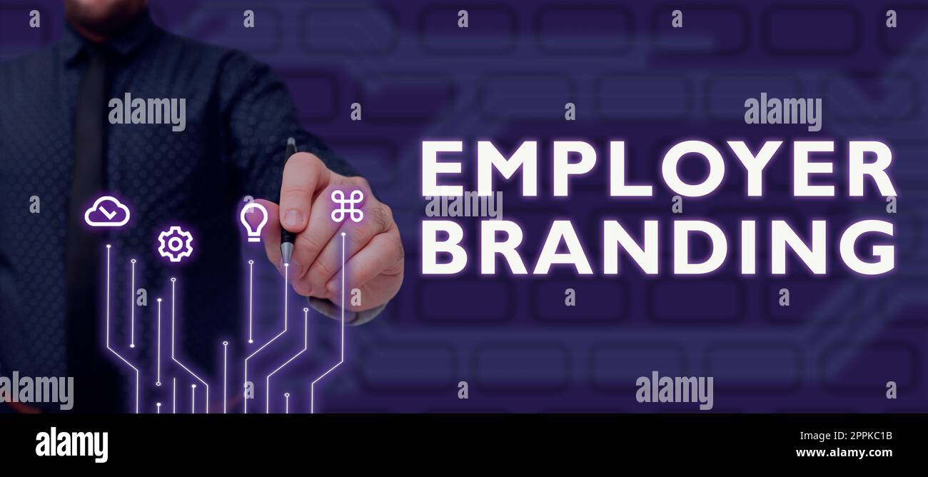 Writing displaying text Employer Branding. Business overview Process of ...