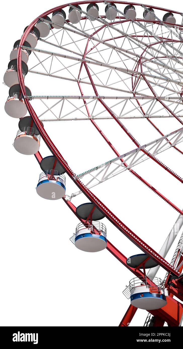 Beautiful large Ferris wheel isolated on white Stock Photo - Alamy