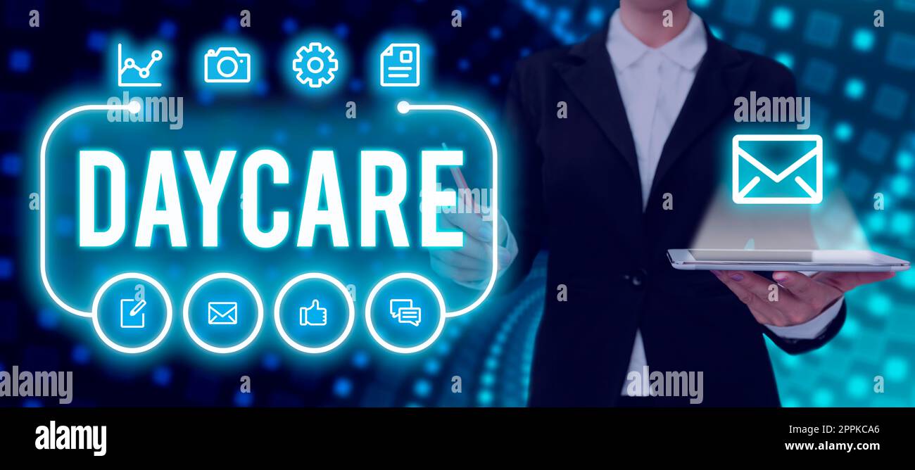 Inspiration showing sign Daycare. Business approach offering care to ...