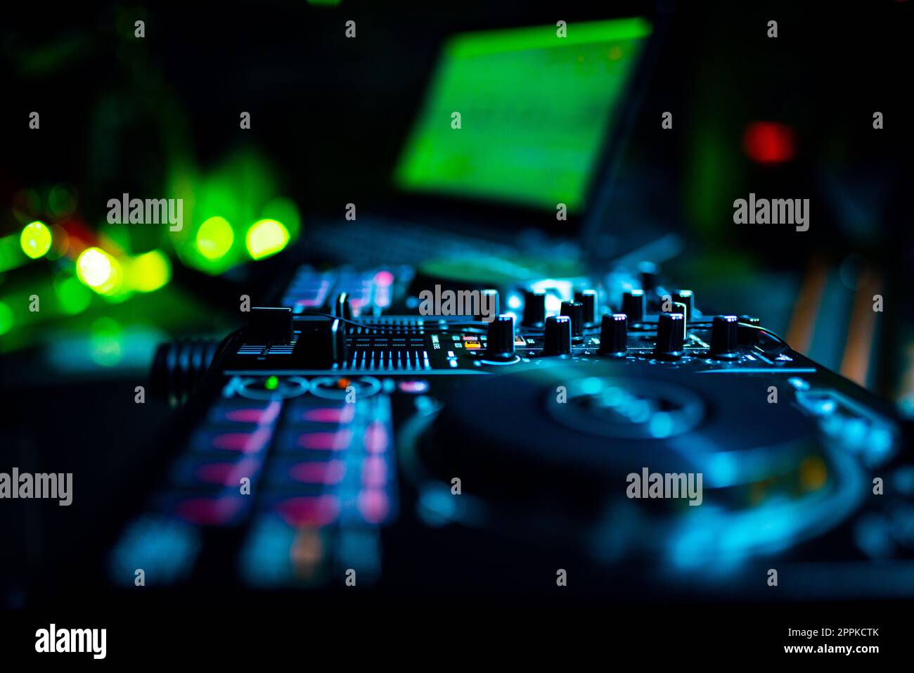 Dj mixes the track in the nightclub at a party Stock Photo - Alamy