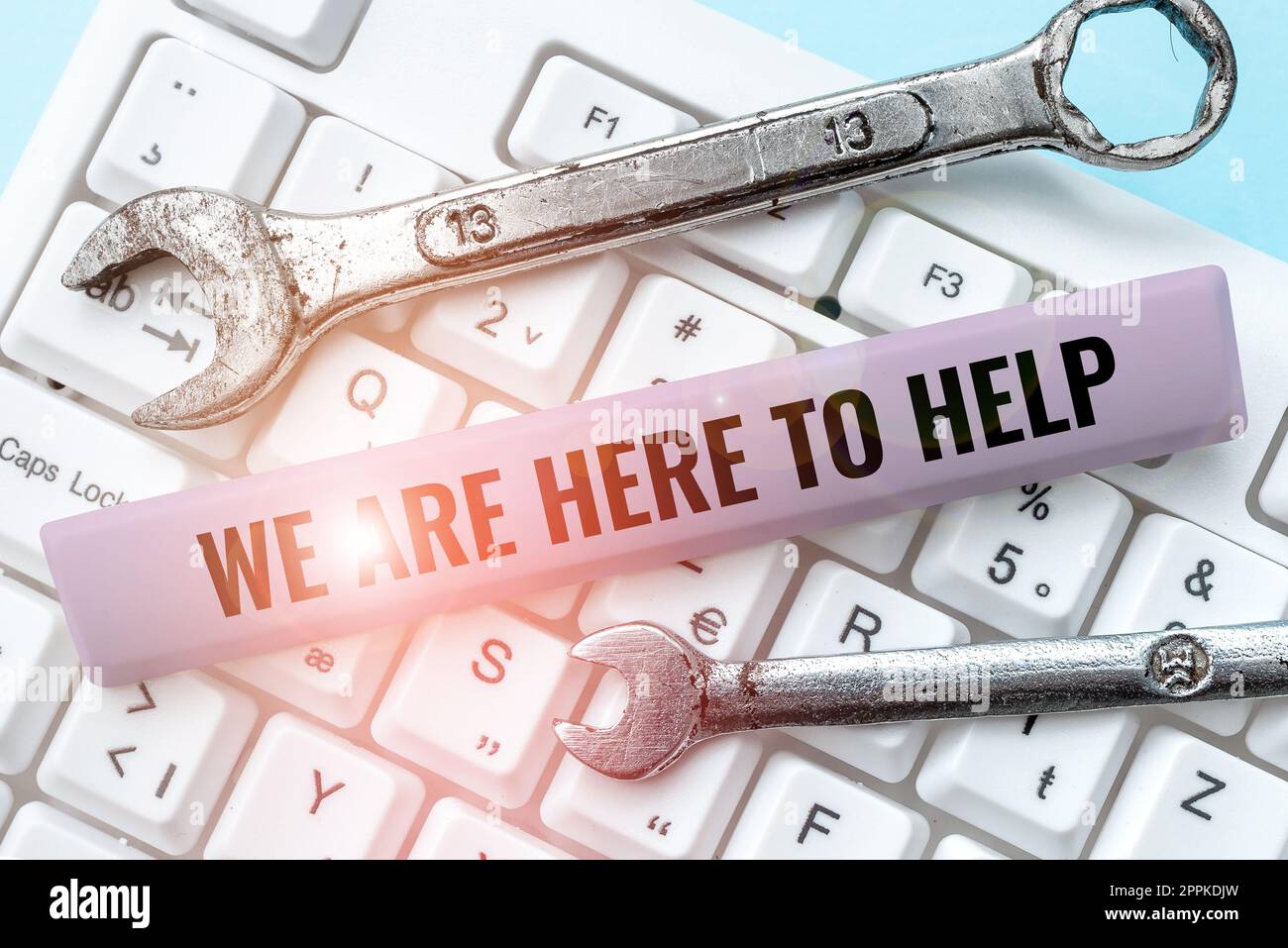 Text caption presenting We Are Here To Help. Business showcase Someone ...