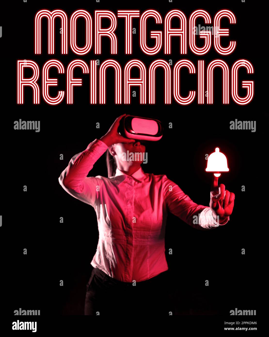 Hand writing sign Mortgage Refinancing. Conceptual photo process of ...