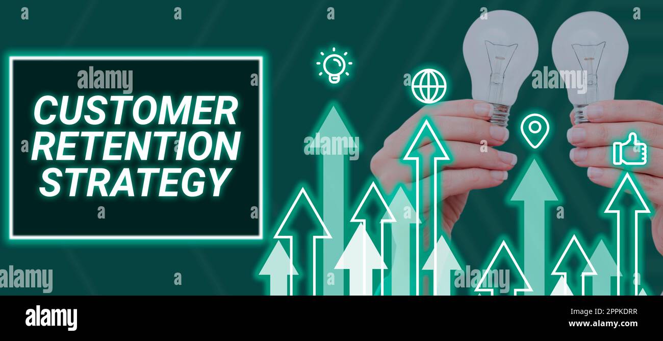 Text showing inspiration Customer Retention Strategy. Word for ...