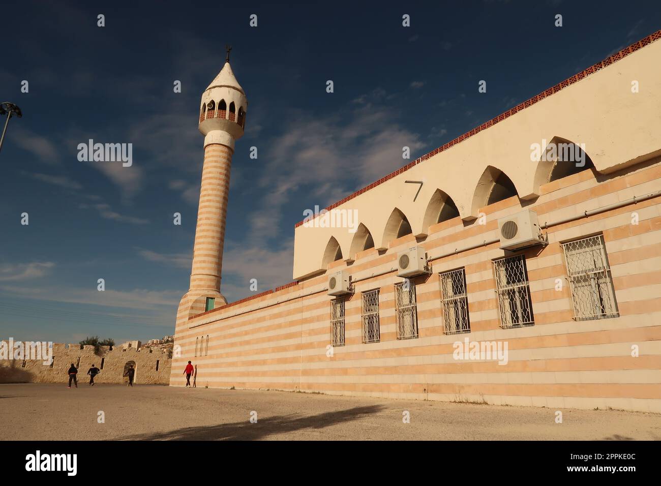 Kids playing in front of Haj Hamdi Mosque Alanis in As-Salt, Salt ...