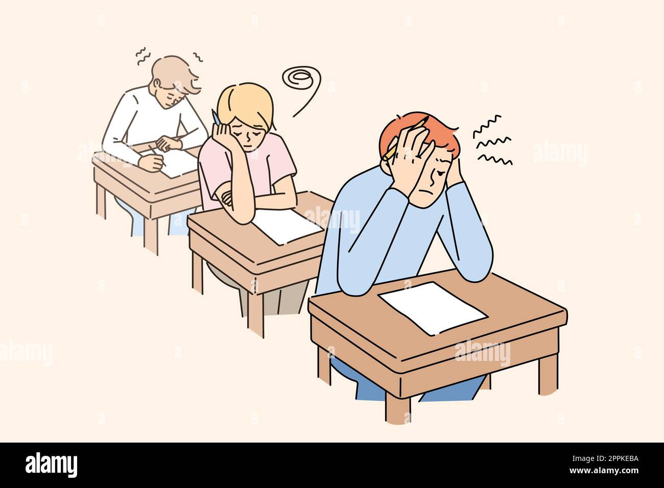 Anxious Student Cartoon
