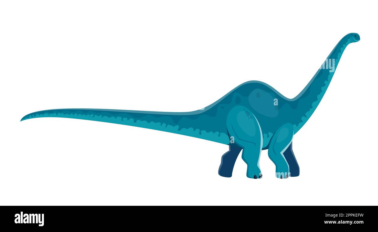 Cartoon Brontosaurus dinosaur character. Paleontology animal, ancient wildlife reptile or ...