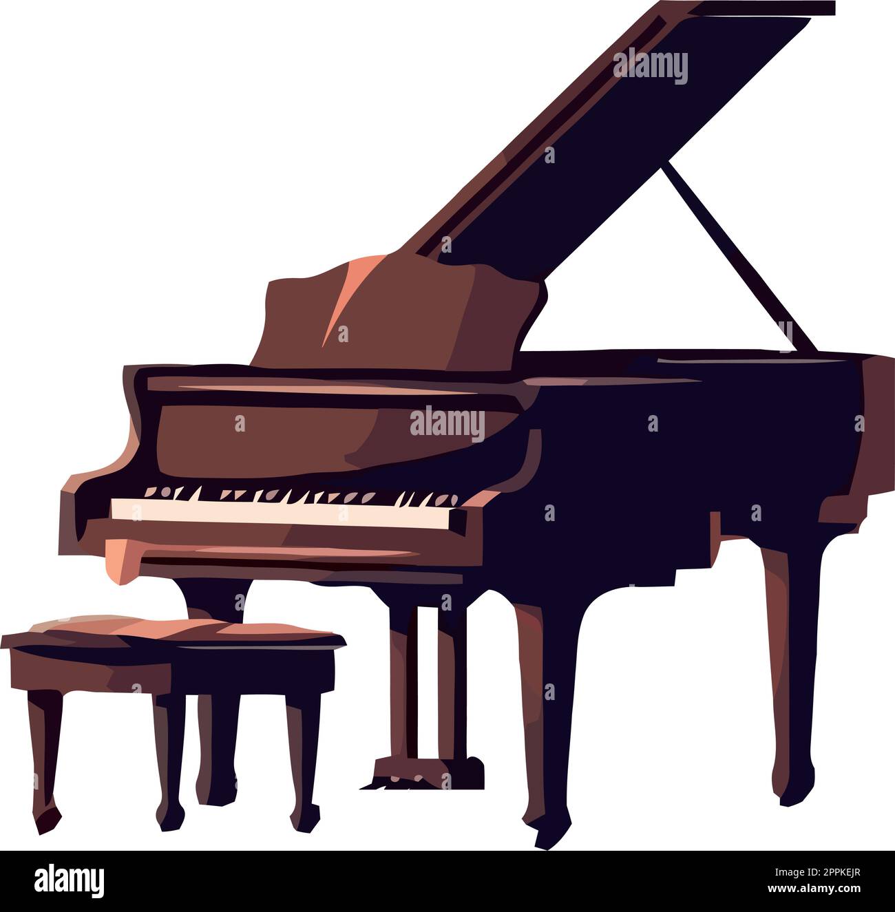 Black classic piano design Stock Vector Image & Art - Alamy