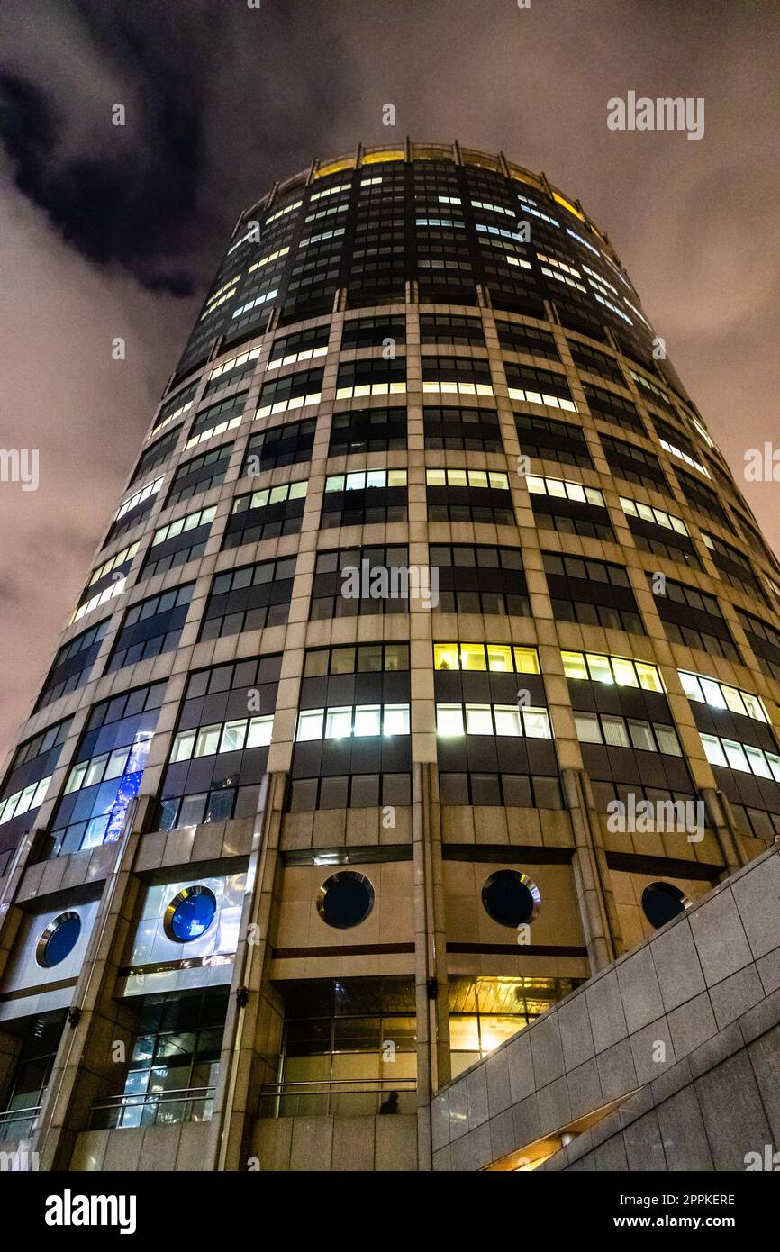 Tower 2000 in Moscow-City district in night Stock Photo - Alamy