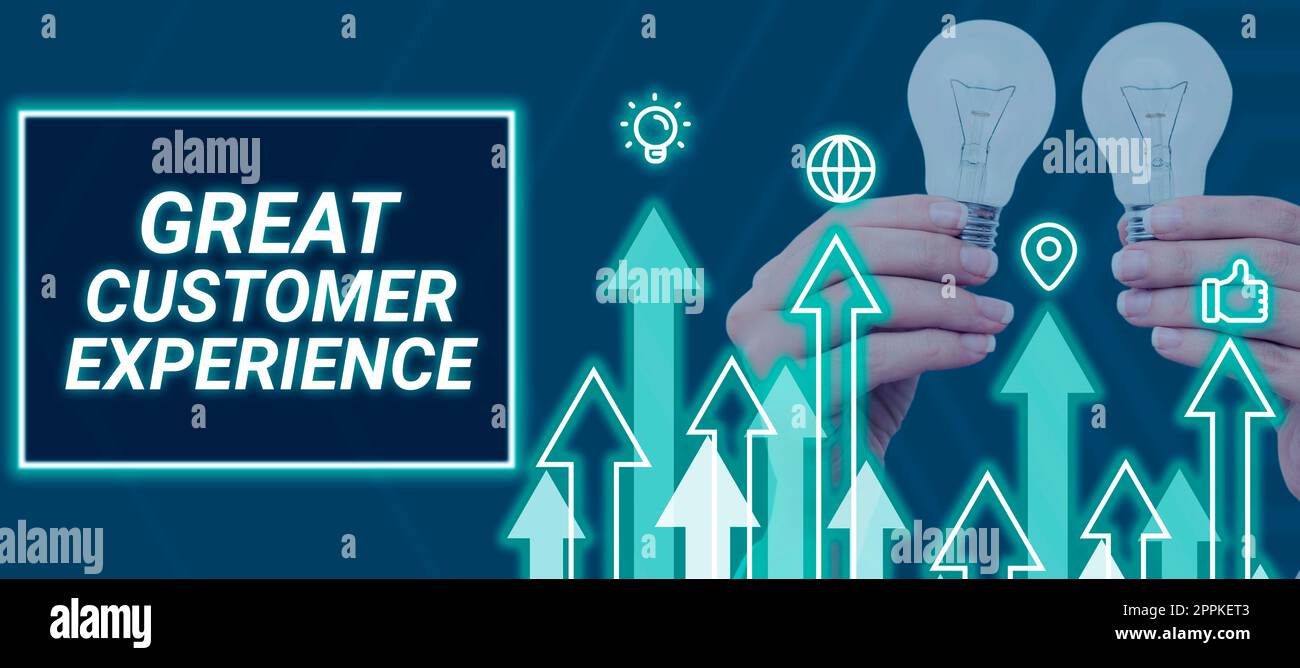 Text showing inspiration Great Customer Experience. Word Written on ...