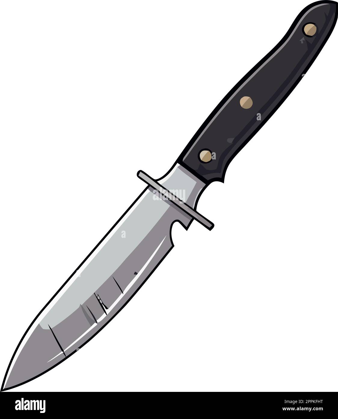 Sharp steel blade, handle of danger Stock Vector Image & Art - Alamy