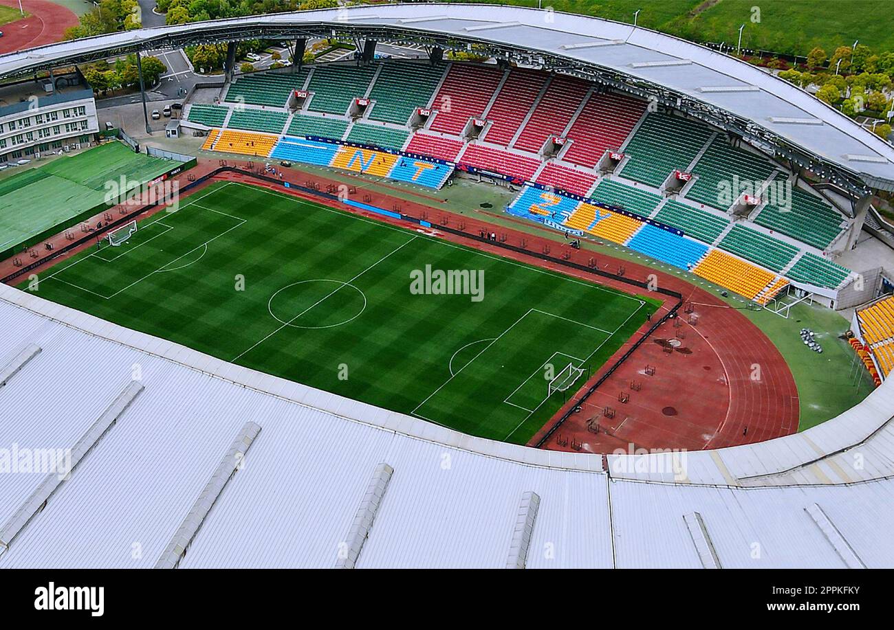 RUGAO, CHINA - APRIL 24, 2023 - Aerial photo shows the renovation and ...