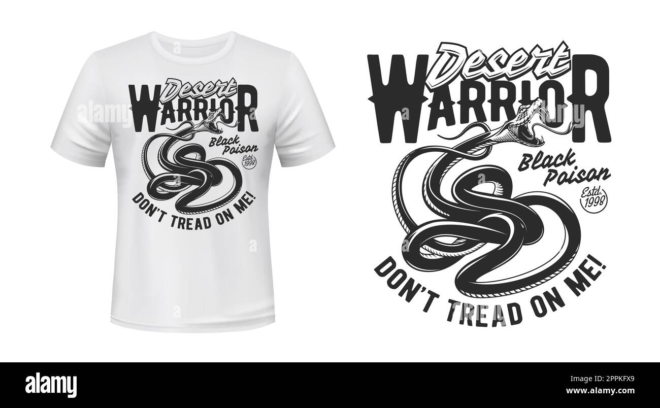 Viper snake. Mascot t-shirt print. Clothes custom design print with ...