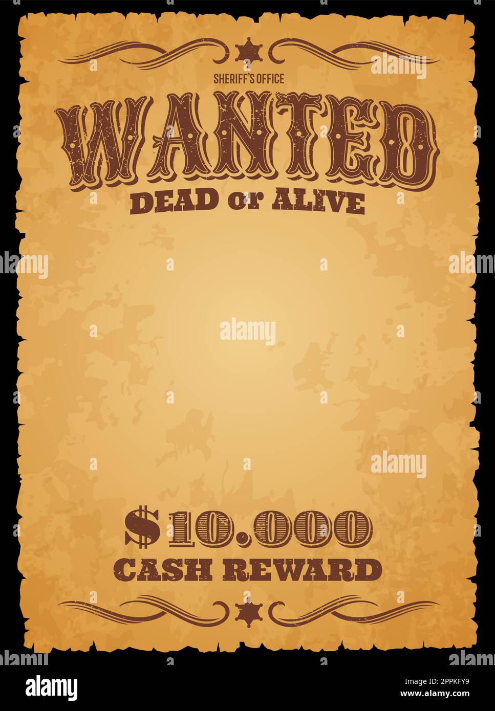 Western Wanted Banner Dead Or Alive Vintage Poster Wild West Gangster