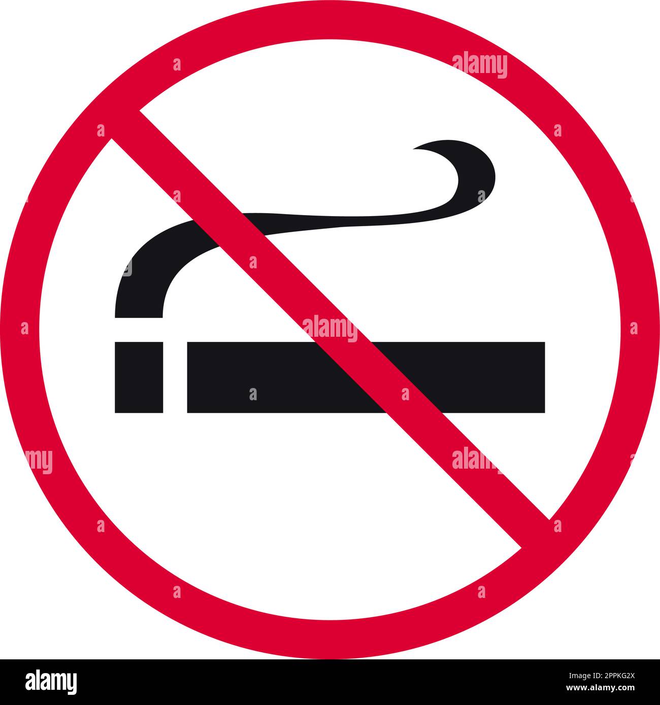 No smoking prohibited sign, no tobacco day forbidden modern round ...