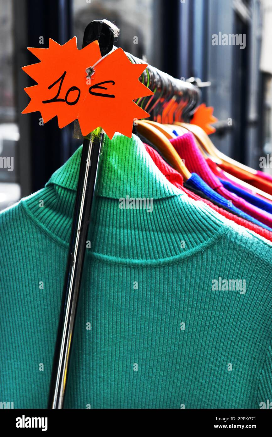 Sweaters Display - Montmartre - Paris - France Stock Photo - Alamy