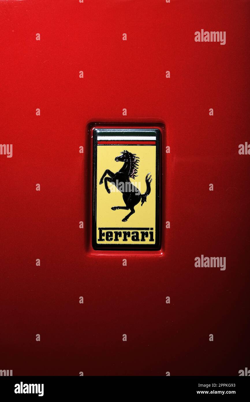 Ferrari Logo Badge Stock Photo - Alamy