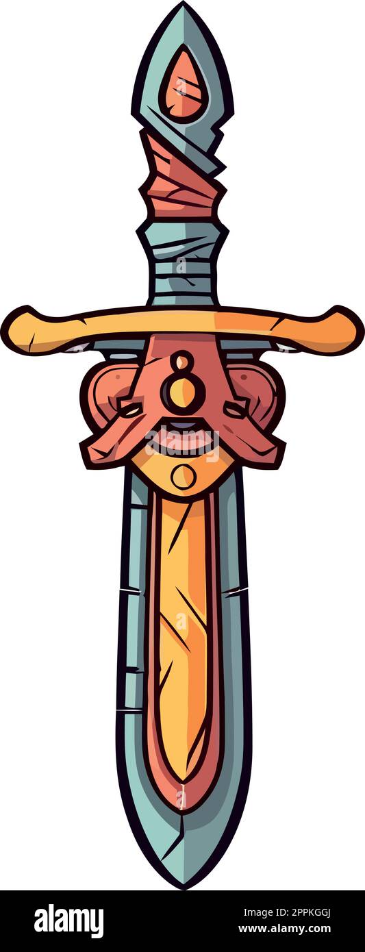 Medieval sword sharp blade, symbol of strength Stock Vector Image & Art ...