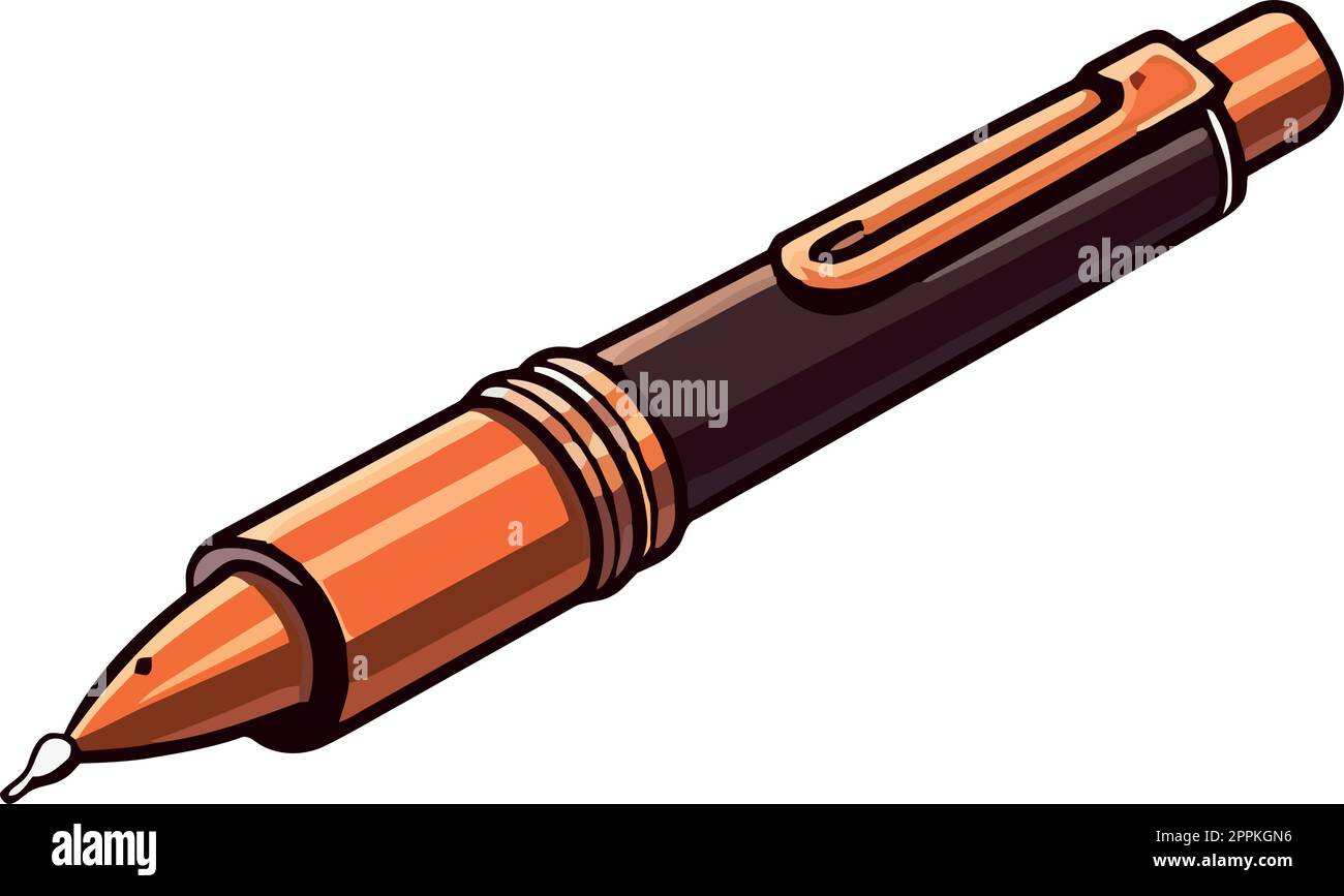 Metallic pen design illustration Stock Vector Image & Art - Alamy