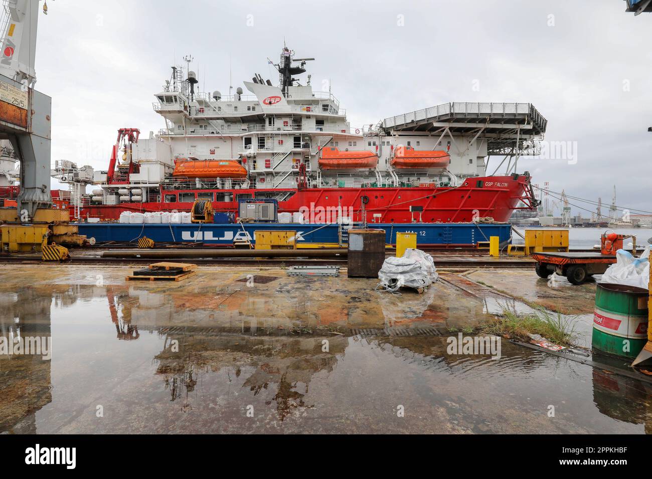 Pula, Croatia. 24th Apr, 2023. In the Uljanik shipyard, INA presented ...