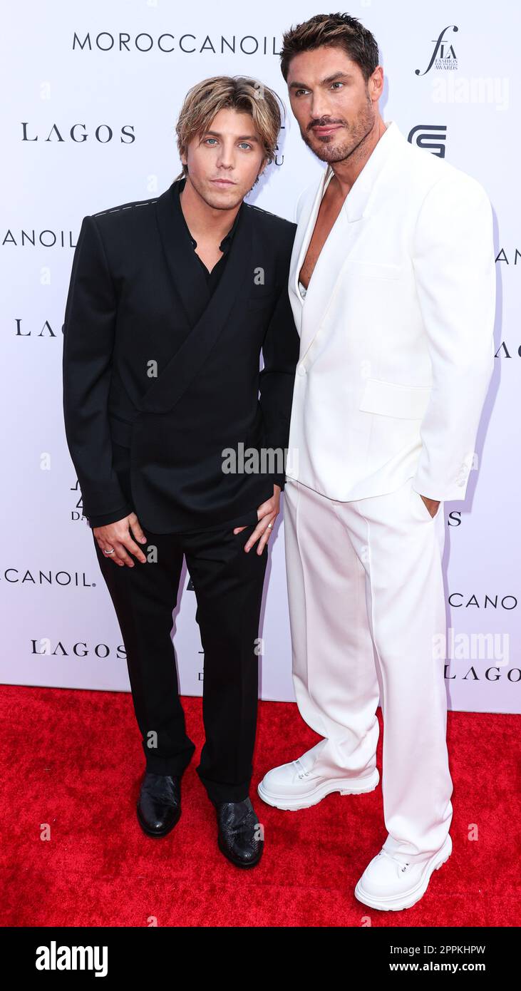 BEVERLY HILLS, LOS ANGELES, CALIFORNIA, USA - APRIL 23: Lukas Gage and ...