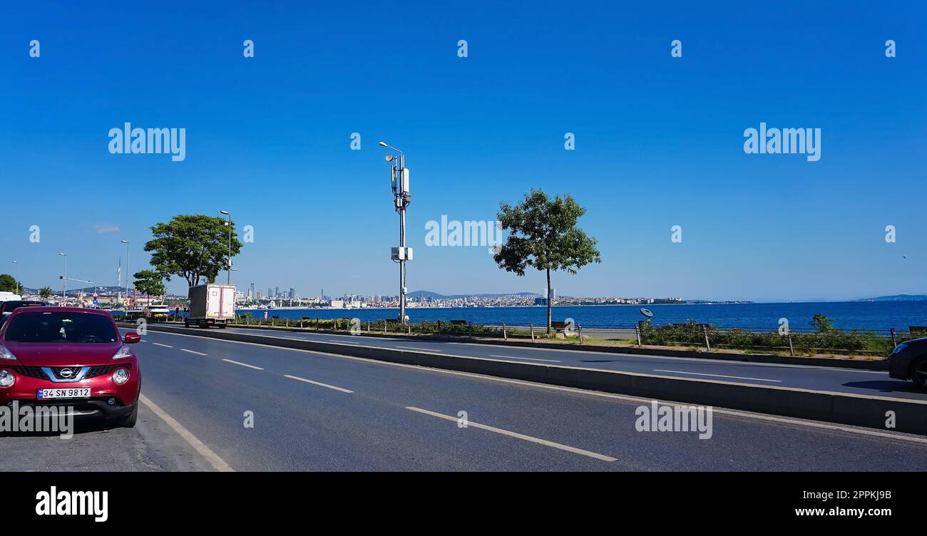 Istanbul, Turkey - September 14, 2022: Embankment of the Bosphorus ...