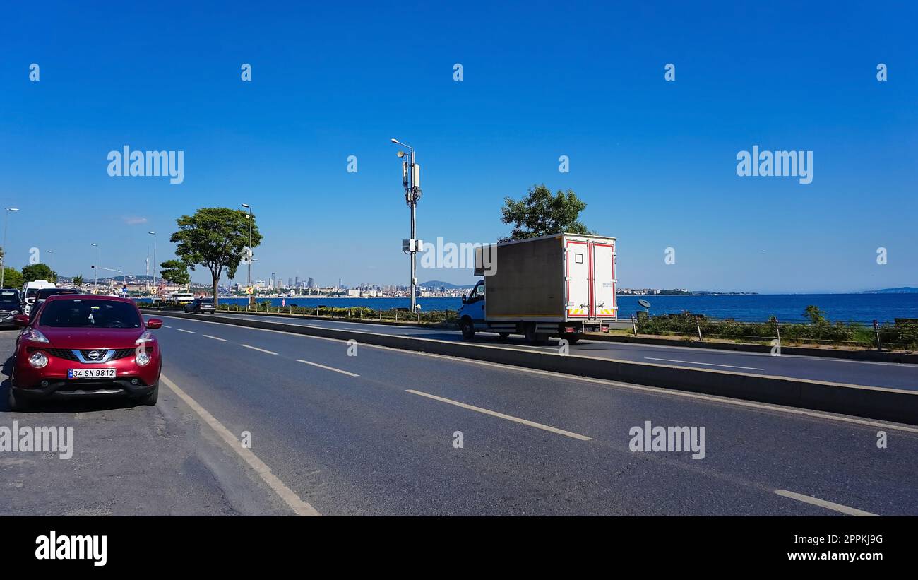 Istanbul, Turkey - September 14, 2022: Embankment of the Bosphorus ...