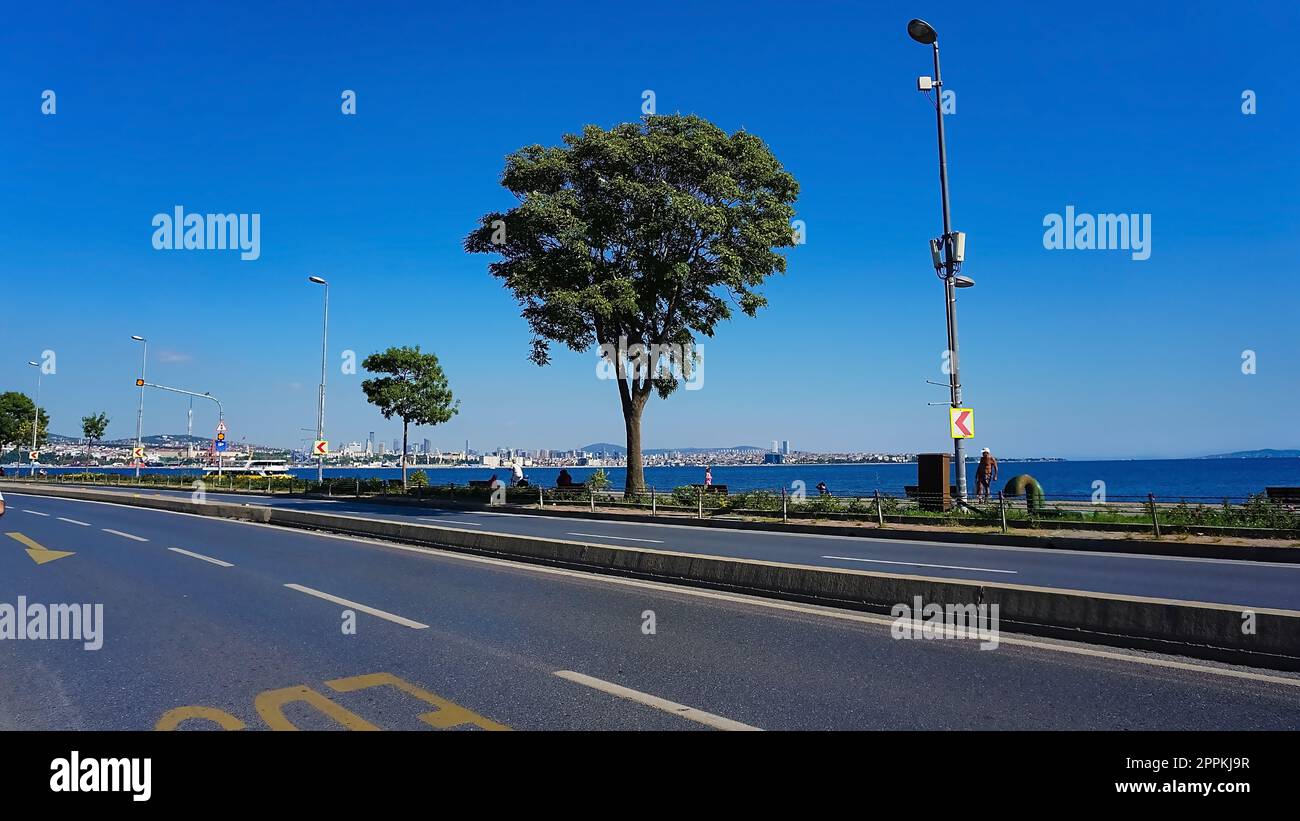Istanbul, Turkey - September 14, 2022: Embankment of the Bosphorus ...