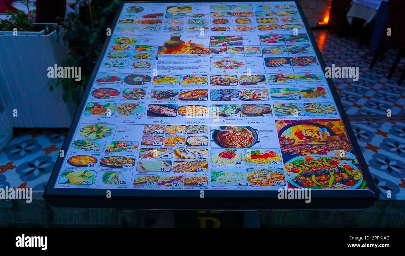 Istanbul, Turkey - September 14, 2022: Cafe menu restaurant brochure in ...