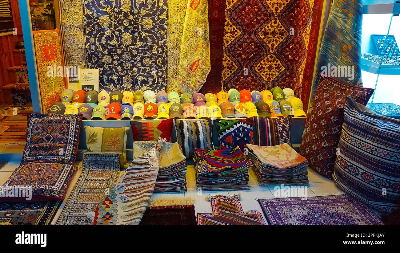 Istanbul, Turkey - September 14, 2022: Carpet or rug store showroom in ...