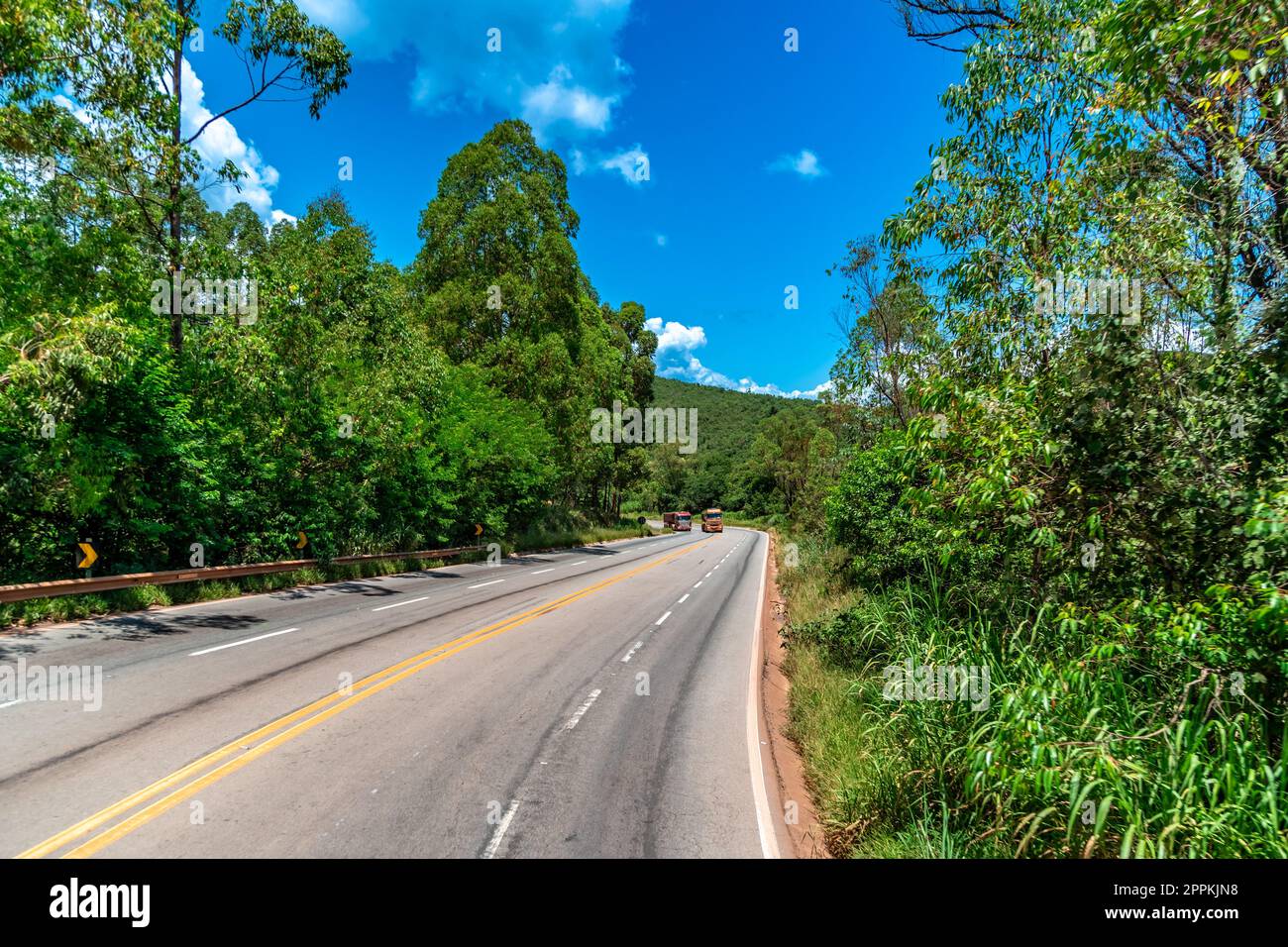 asphalt road in Brazilian nature in South America Stock Photo - Alamy