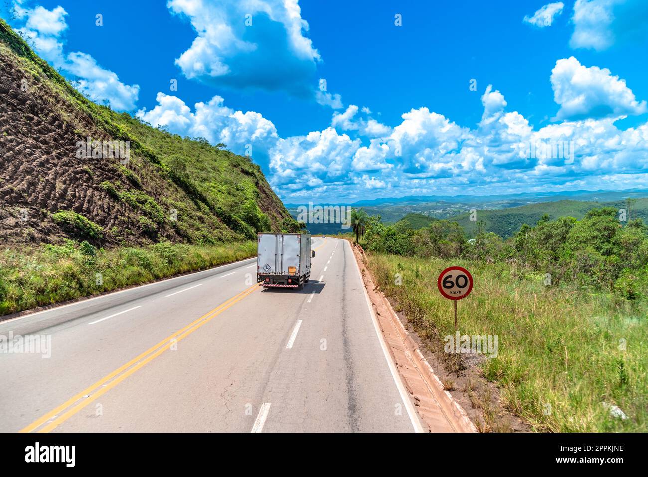 asphalt road in Brazilian nature in South America Stock Photo - Alamy