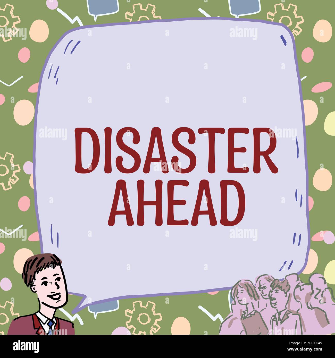 Hand writing sign Disaster Ahead. Internet Concept Contingency Planning ...