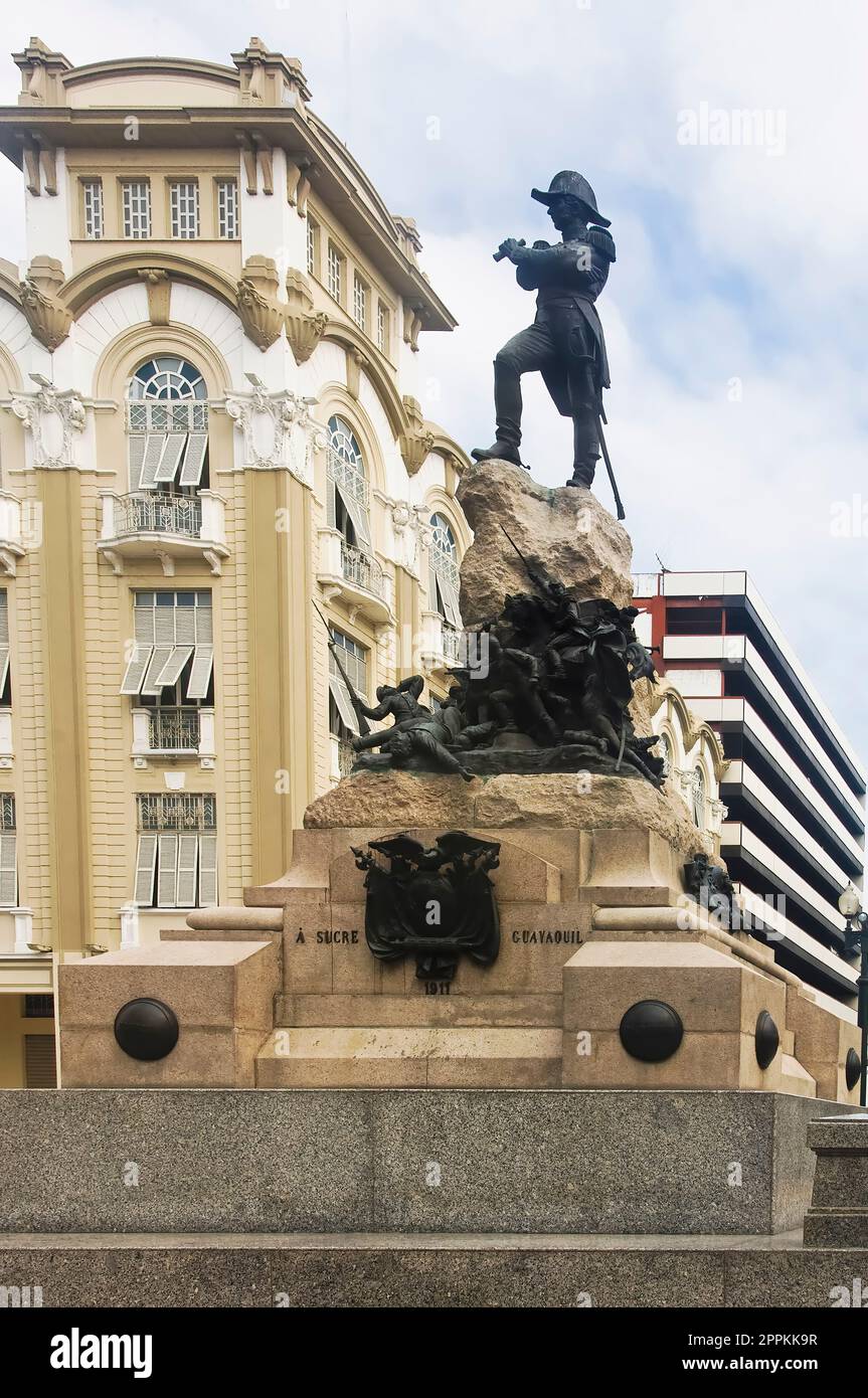 General Sucre statue, Guayaquil, Guayas Province, Ecuador Stock Photo ...
