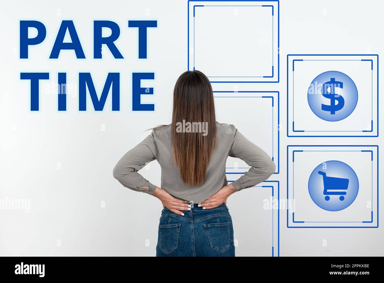 Text showing inspiration Part Time. Business overview A work or job ...