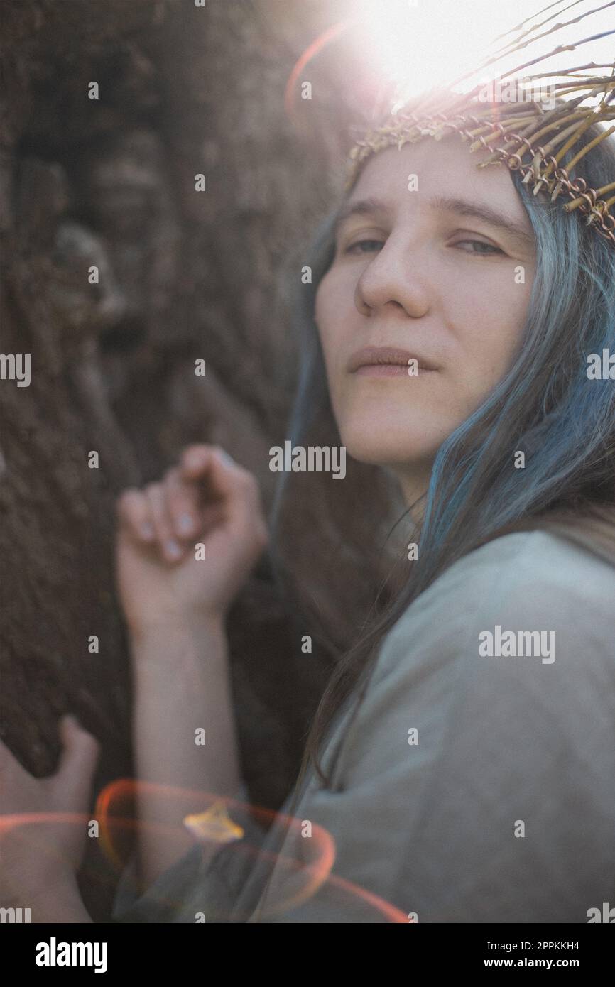 bright closeup portrait picture of beautiful woman Stock Photo - Alamy