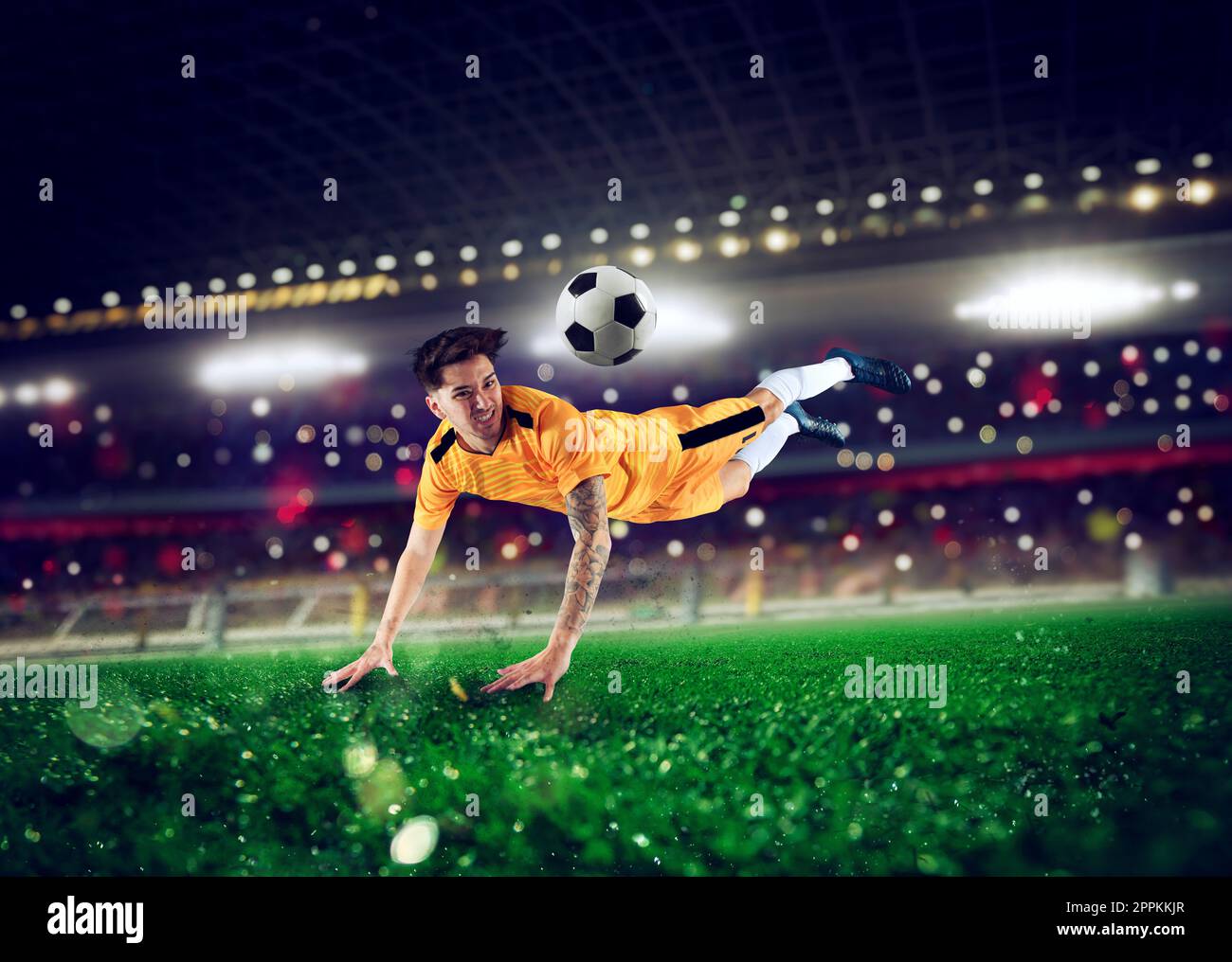 Football team goal stadium hi-res stock photography and images - Alamy
