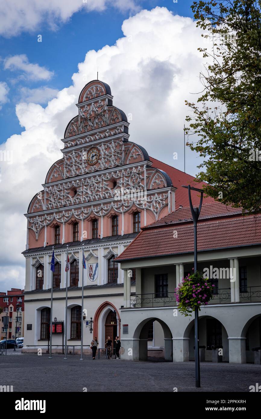 Stargard Szczecinski, Poland - September 12, 2021: Frontal facade of a ...